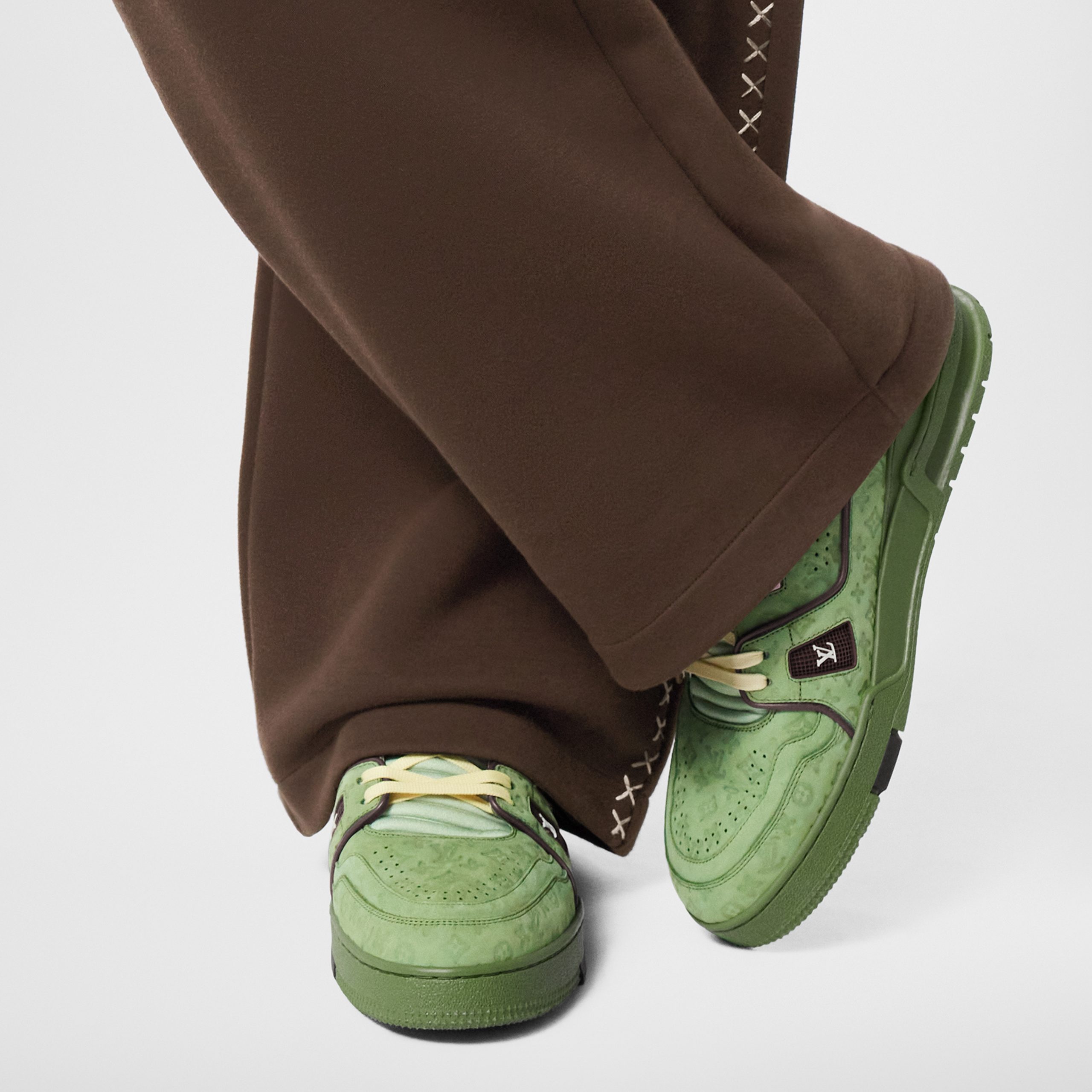 Outlet Louis Vuitton X Tyler 1ACR6H LV Trainer Sneaker Green Outlet Louis Vuitton X Tyler 1ACR6H LV Trainer Sneaker Green